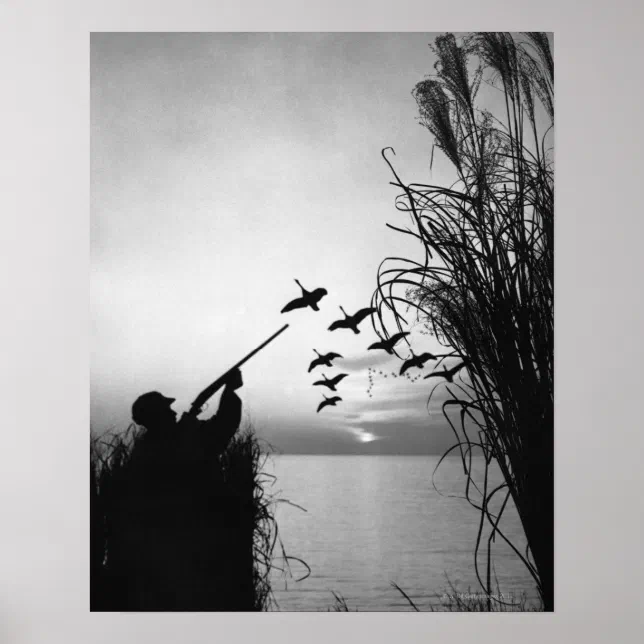 Man Duck Hunting Poster | Zazzle