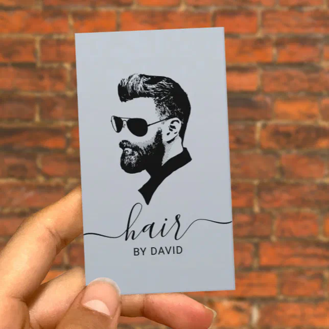 Man Fashion Hair Stylist Barber Barbershop Business Card | Zazzle
