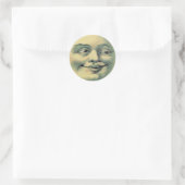 Man in the Moon Vintage Sticker | Zazzle