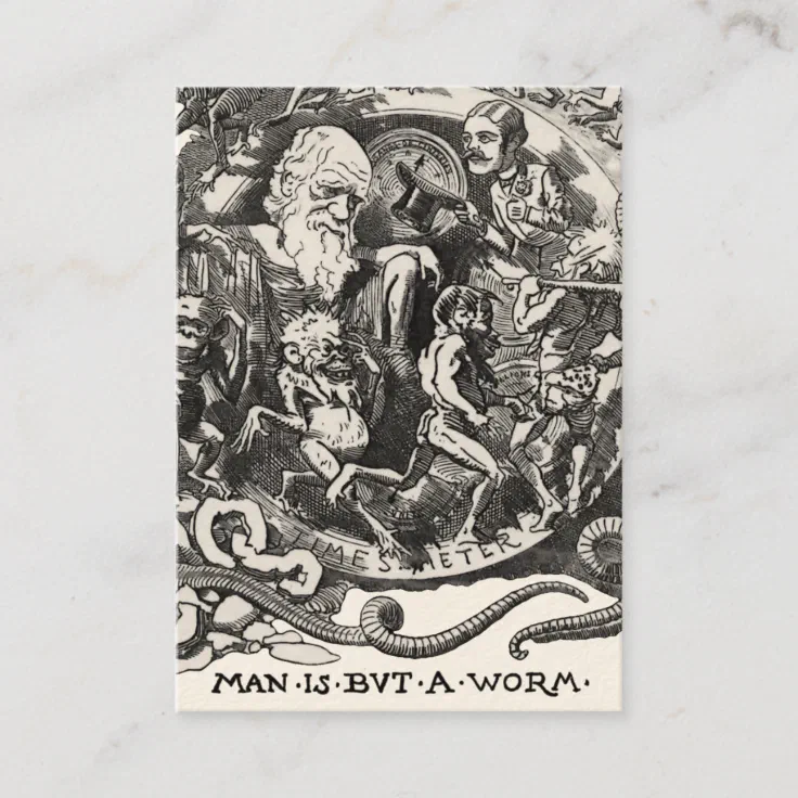 Man Is But A Worm Business Card | Zazzle