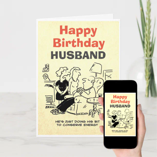 Man is Sleeping to Conserve Energy Card | Zazzle