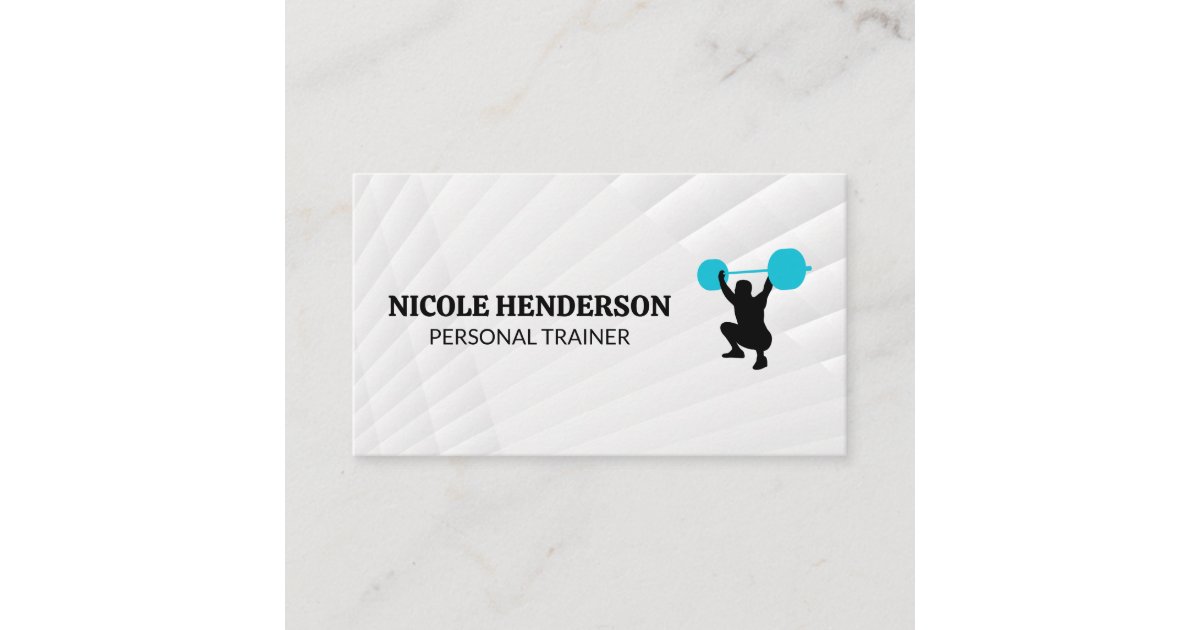 Man Lifting Weights | Fitness Business Card | Zazzle