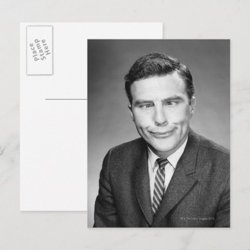 Man Making Face Postcard | Zazzle