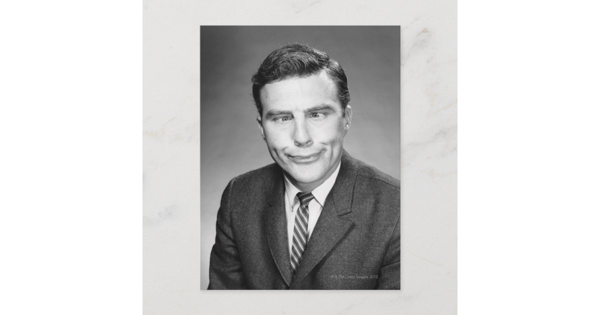 Man Making Face Postcard | Zazzle