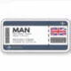 MAN Manchester Boarding Pass - England Travel Sticker | Zazzle