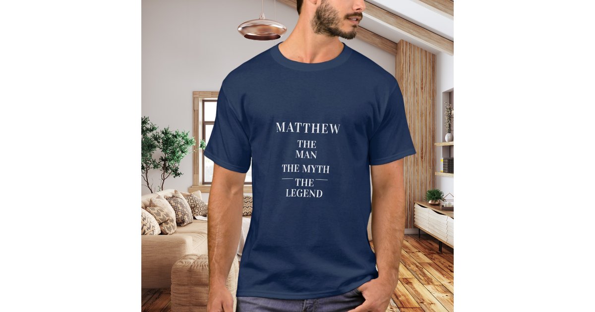 Man myth legend name blue T-Shirt | Zazzle
