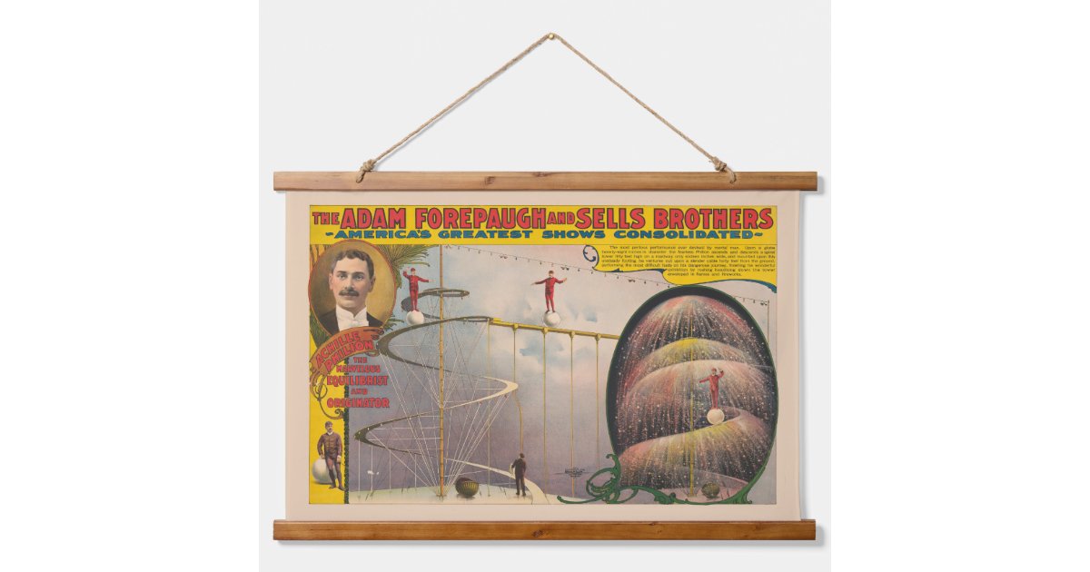 Man Performing On Suspended Cable And Spiral Ramp Hanging Tapestry | Zazzle