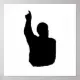 man pointing up shadow poster | Zazzle