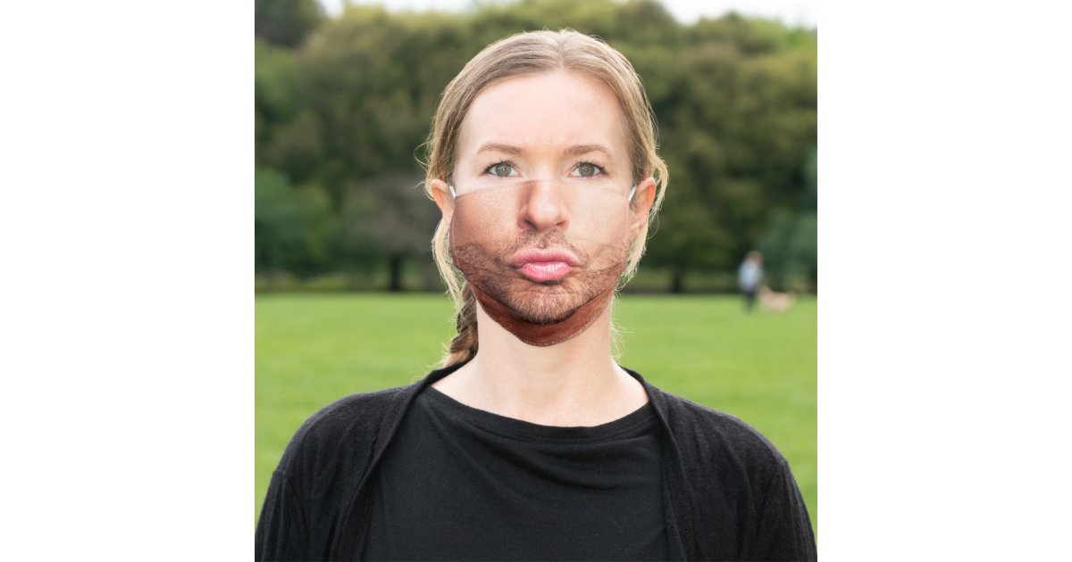 Man Pout Lips Adult Cloth Face Mask | Zazzle