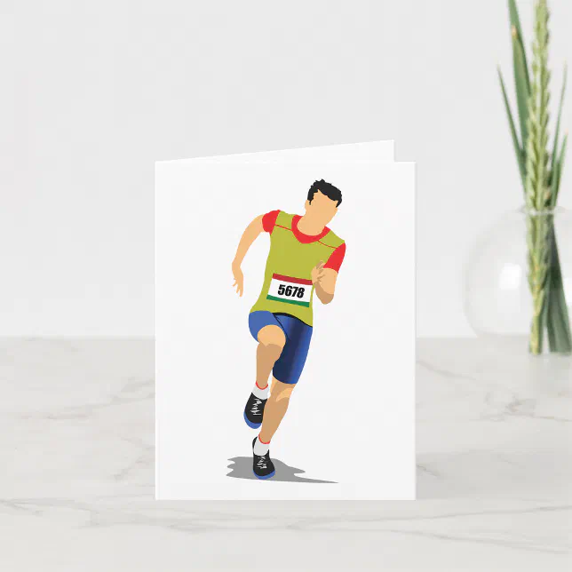 Man Running Note Cards | Zazzle