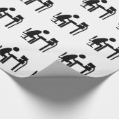 Man sat at a computer. wrapping paper | Zazzle