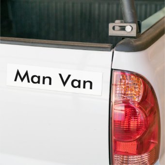 Man Van Bumper Sticker | Zazzle