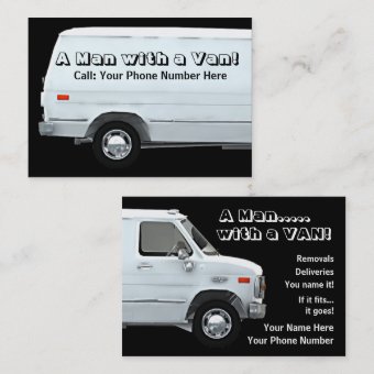 Man with a van business / profile cards | Zazzle