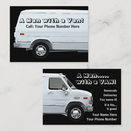 Man with a van business / profile cards | Zazzle