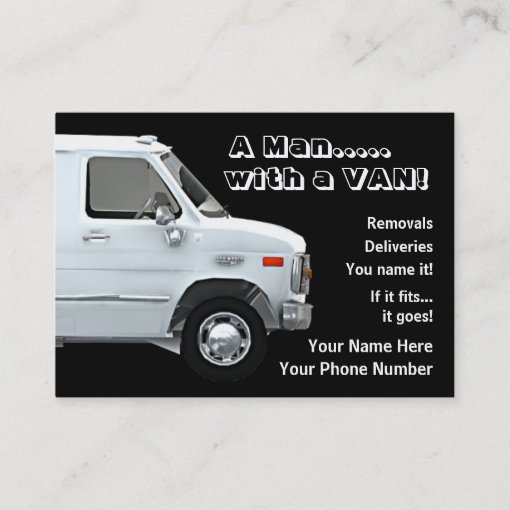 Man with a van business / profile cards | Zazzle