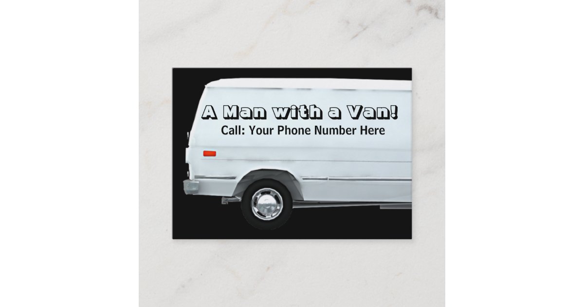 Man with a van business / profile cards | Zazzle