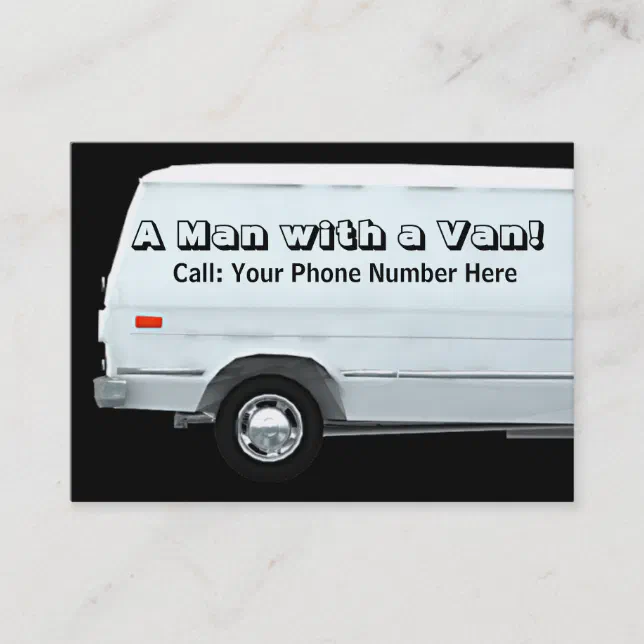 Man with a van business / profile cards | Zazzle