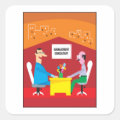 Management Consultant Meeting Square Sticker | Zazzle