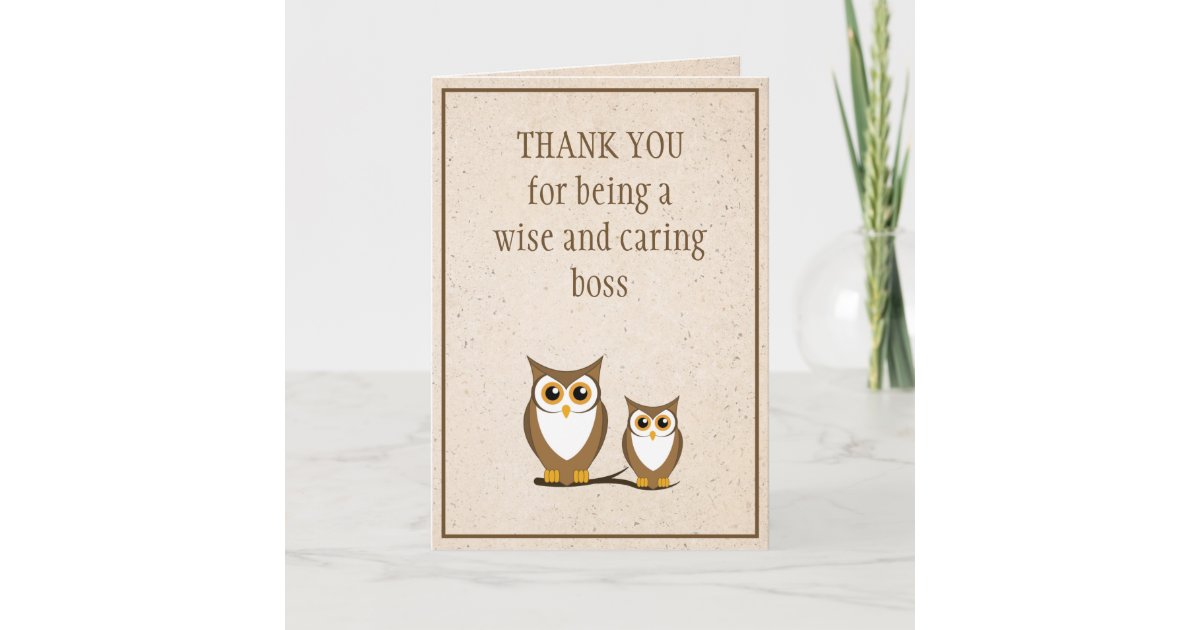 Manager / Boss thank you card | Zazzle