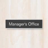 Manager's Office Black and White Text Template Door Sign | Zazzle