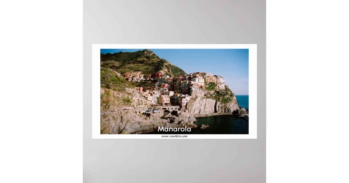 Manarola Panoramic View Poster | Zazzle