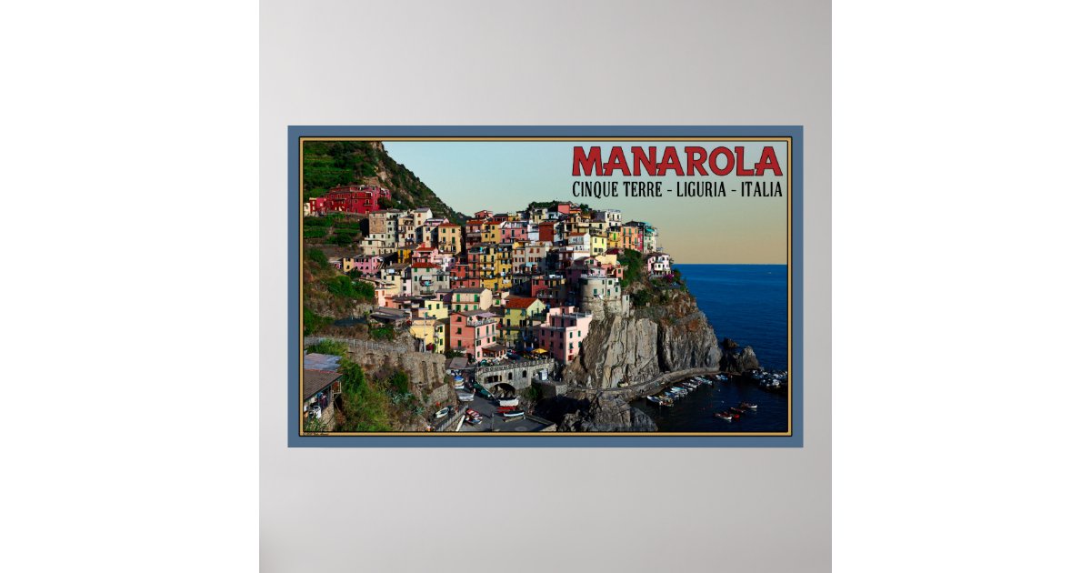 Manarola Town Poster | Zazzle