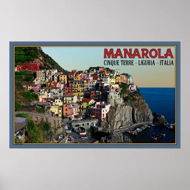 Manarola Town Poster | Zazzle