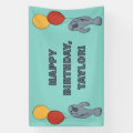 Manatee and Balloons Custom Birthday Party Banner | Zazzle