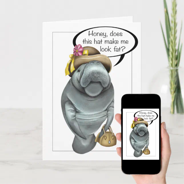 Manatee Birthday Greeting Card | Zazzle