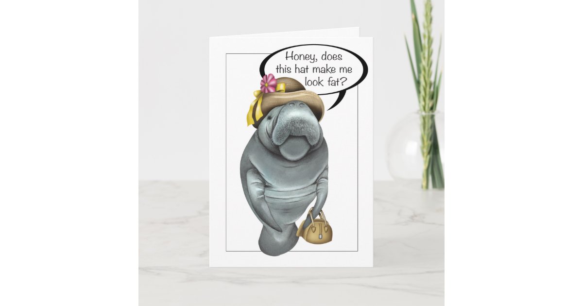 Manatee Birthday Greeting Card | Zazzle
