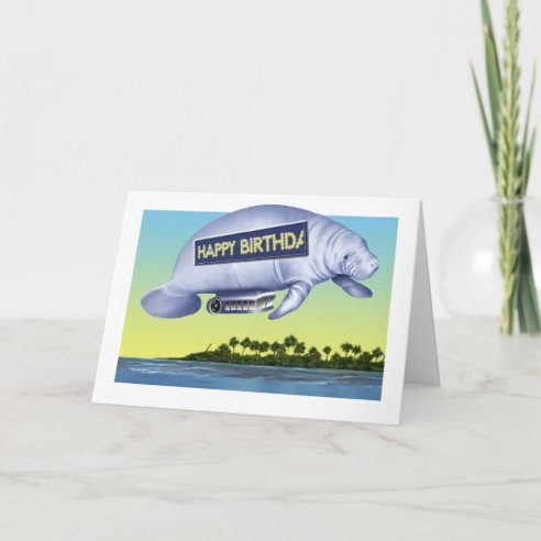 Manatee Birthday Cards | Zazzle