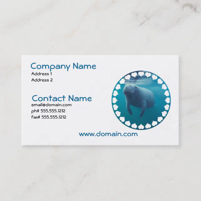Manatee Business Card | Zazzle