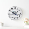 Manatee Florida Wildlife Decor Rustic Shiplap Large Clock | Zazzle