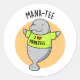 Manatee Funny Animal Pun Classic Round Sticker | Zazzle