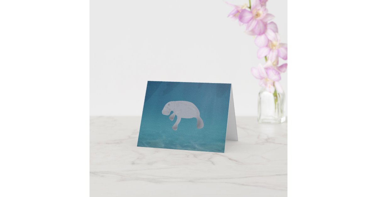 Manatee Greeting Card | Zazzle