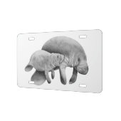 Manatee Mother and Calf License Plate | Zazzle