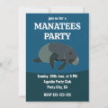 Manatee Under The Sea Birthday Party Manatee Invitation | Zazzle