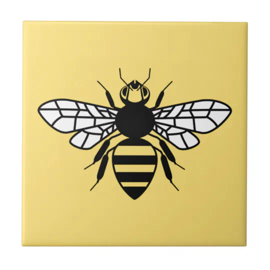 Manchester Bee Ceramic Tile | Zazzle.com