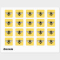 Manchester Bee Square Sticker | Zazzle