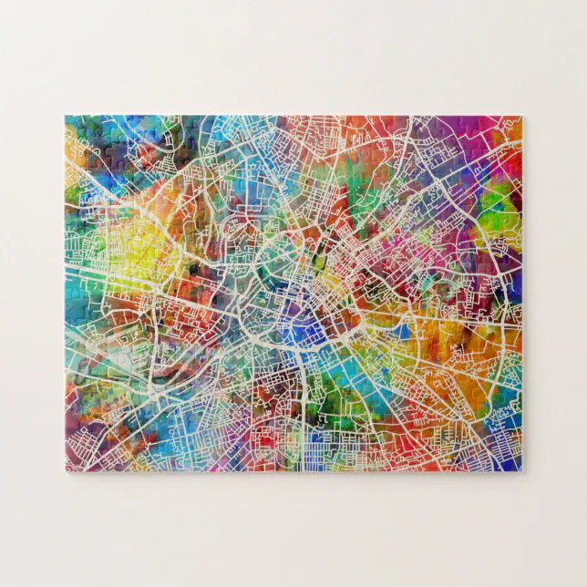 Manchester England Street City Map Jigsaw Puzzle | Zazzle