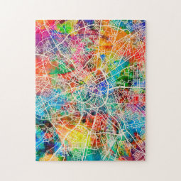 Manchester England Street City Map Jigsaw Puzzle | Zazzle