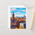 Manchester England vintage travel illustration Postcard | Zazzle