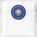 Manchester New Hampshire Classic Round Sticker | Zazzle