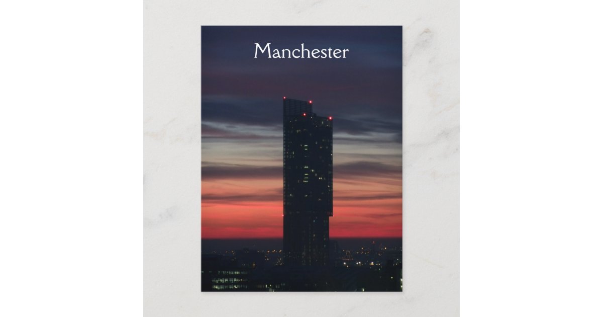 Manchester Sunset Postcard | Zazzle