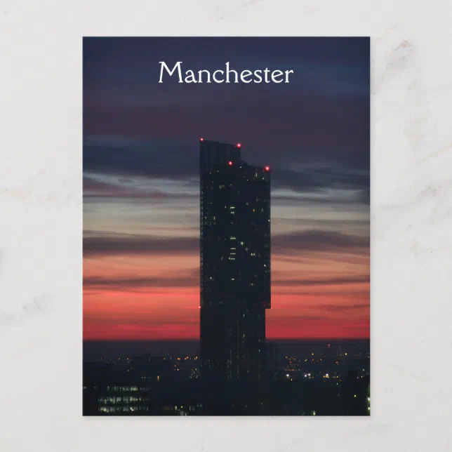 Manchester Sunset Postcard | Zazzle