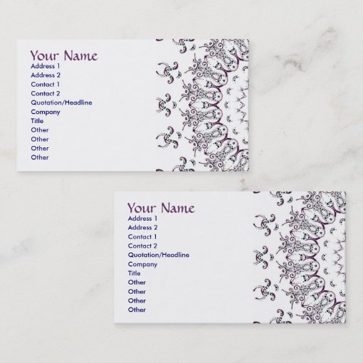 Mandala Business Card - Bilingual Version | Zazzle