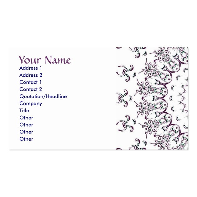 Mandala Business Card - Bilingual Version