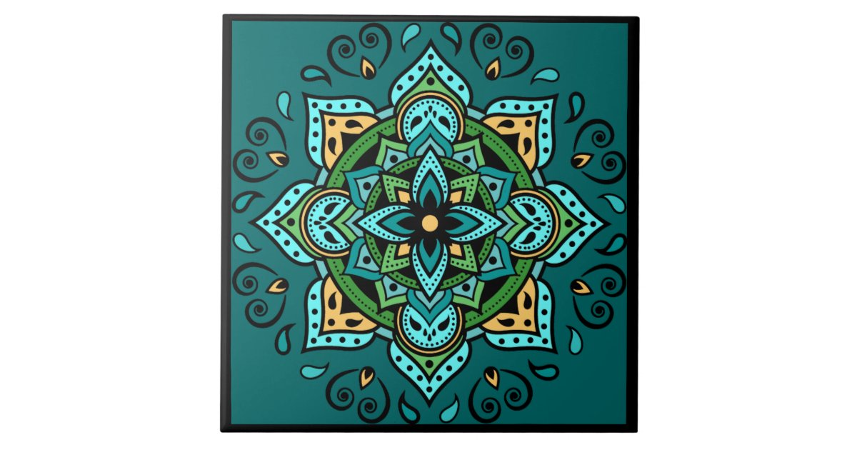 Mandala Ceramic Tile | Zazzle