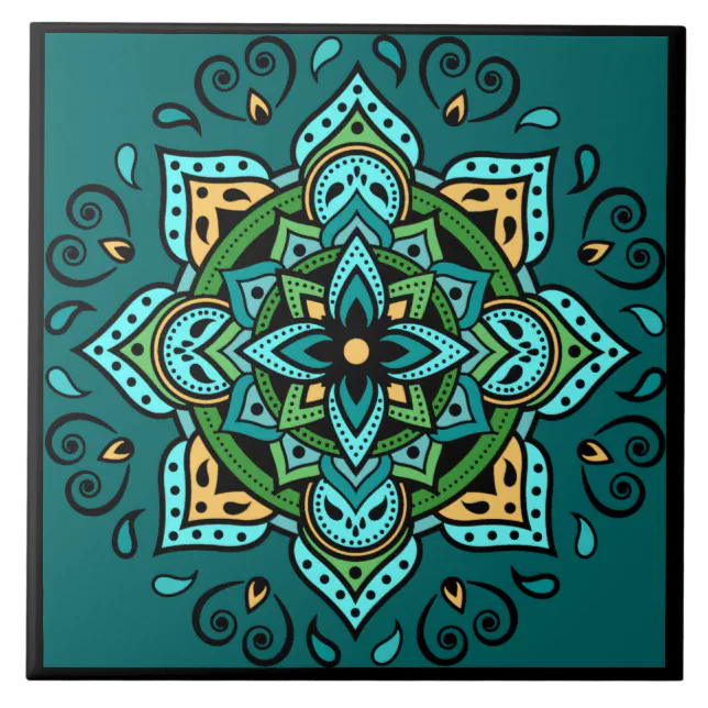 Mandala Ceramic Tile | Zazzle