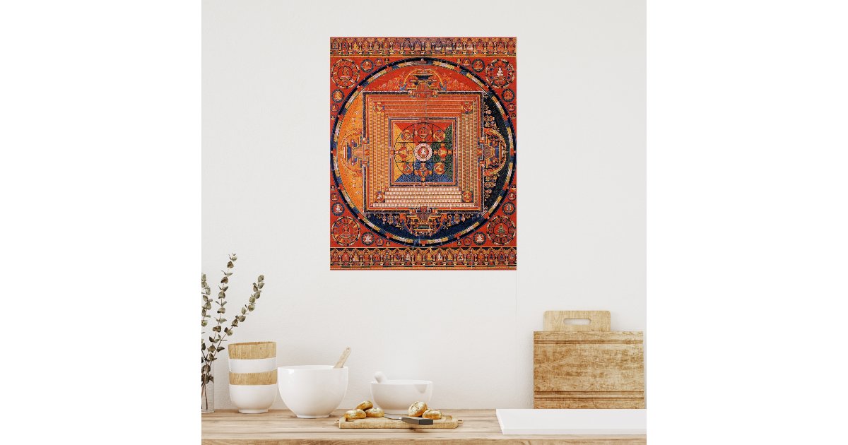 Mandala of Vajradhatu Thangka Poster | Zazzle